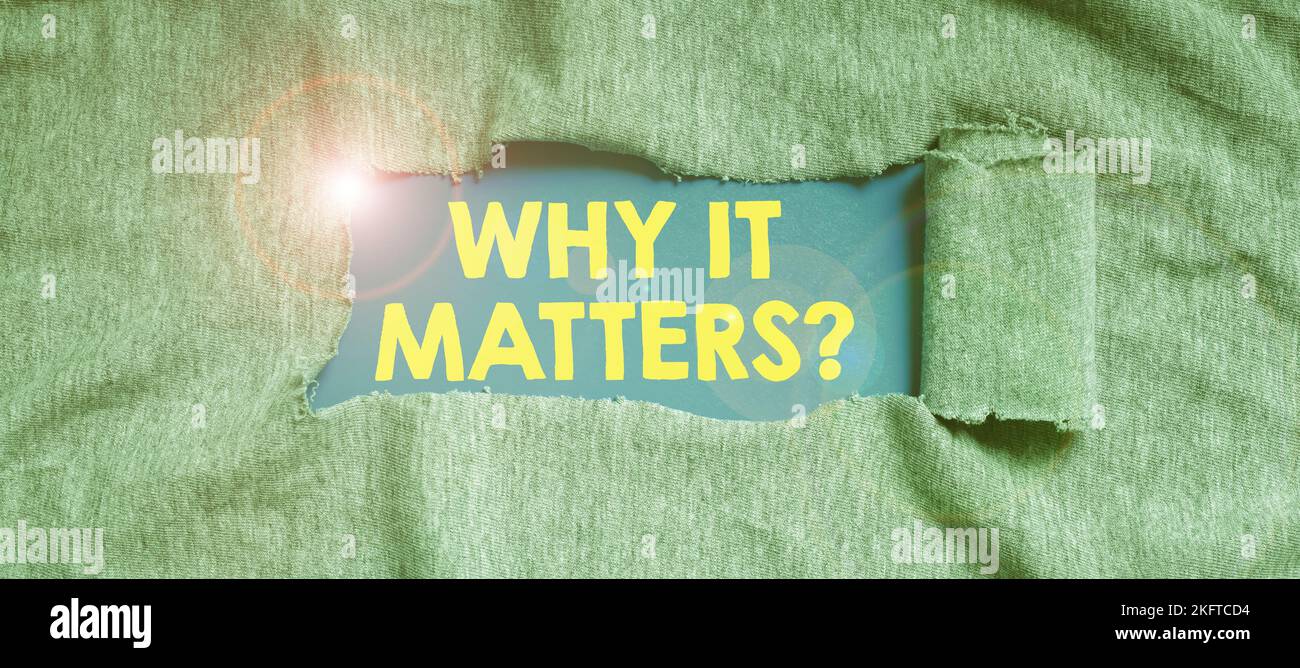 Inspiration showing sign Why It Matters. Business concept Important ...