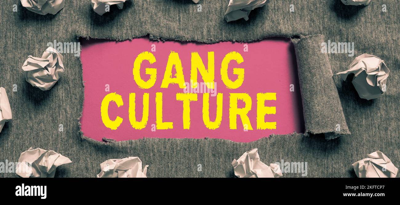 Inspiration showing sign Gang Culture. Business idea particular ...