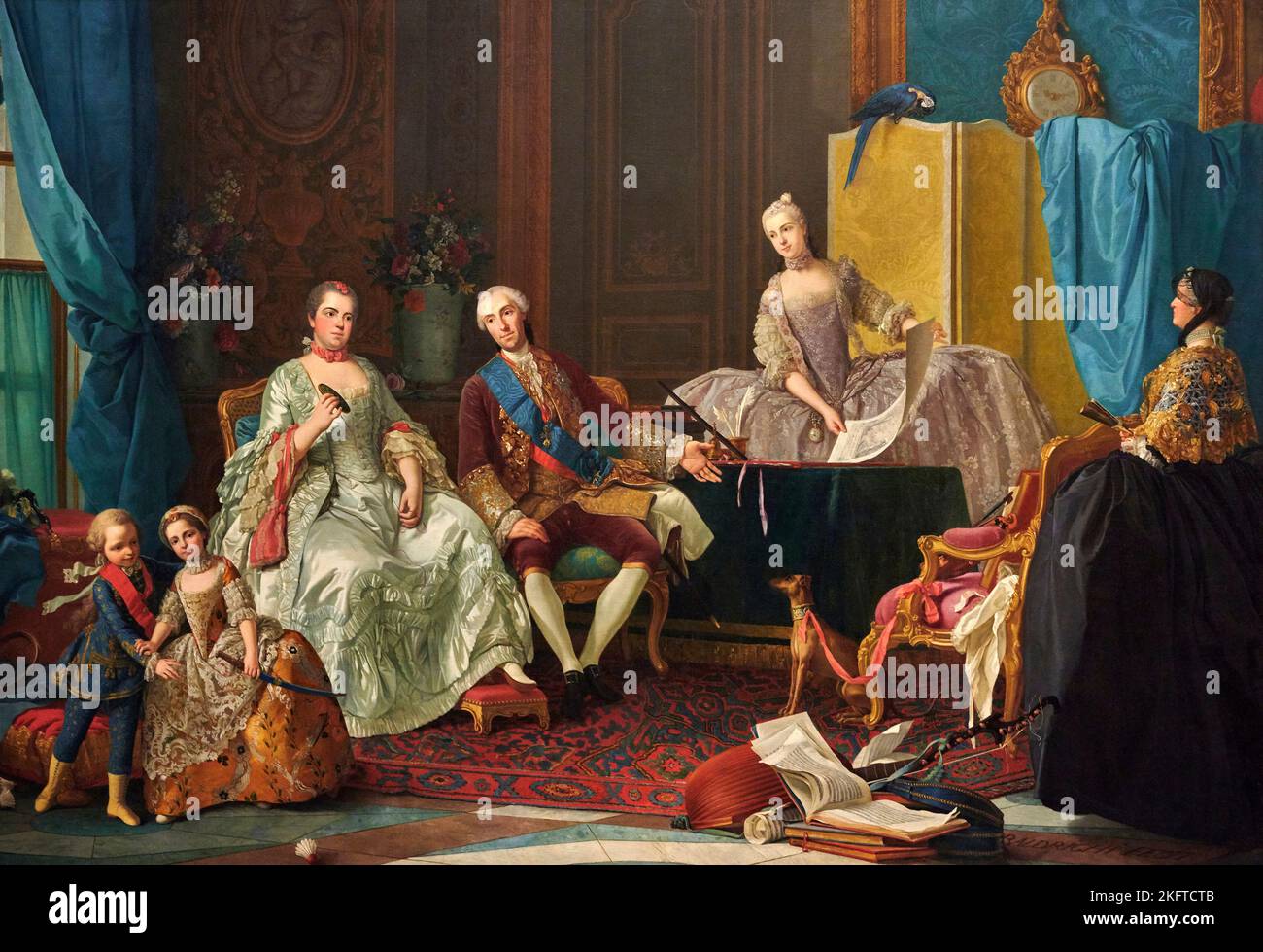 Famiglia di Don Filippo di Borbone - olio su tela - Giuseppe Baldrighi ...