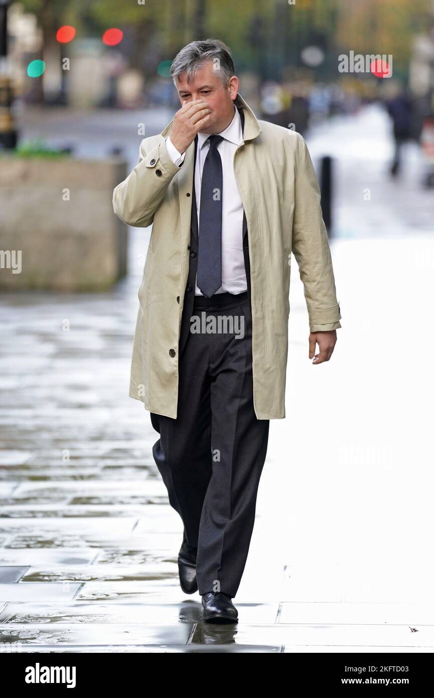 Shadow Health Secretary Jon Ashworth arrives at BBC Broadcasting House ...