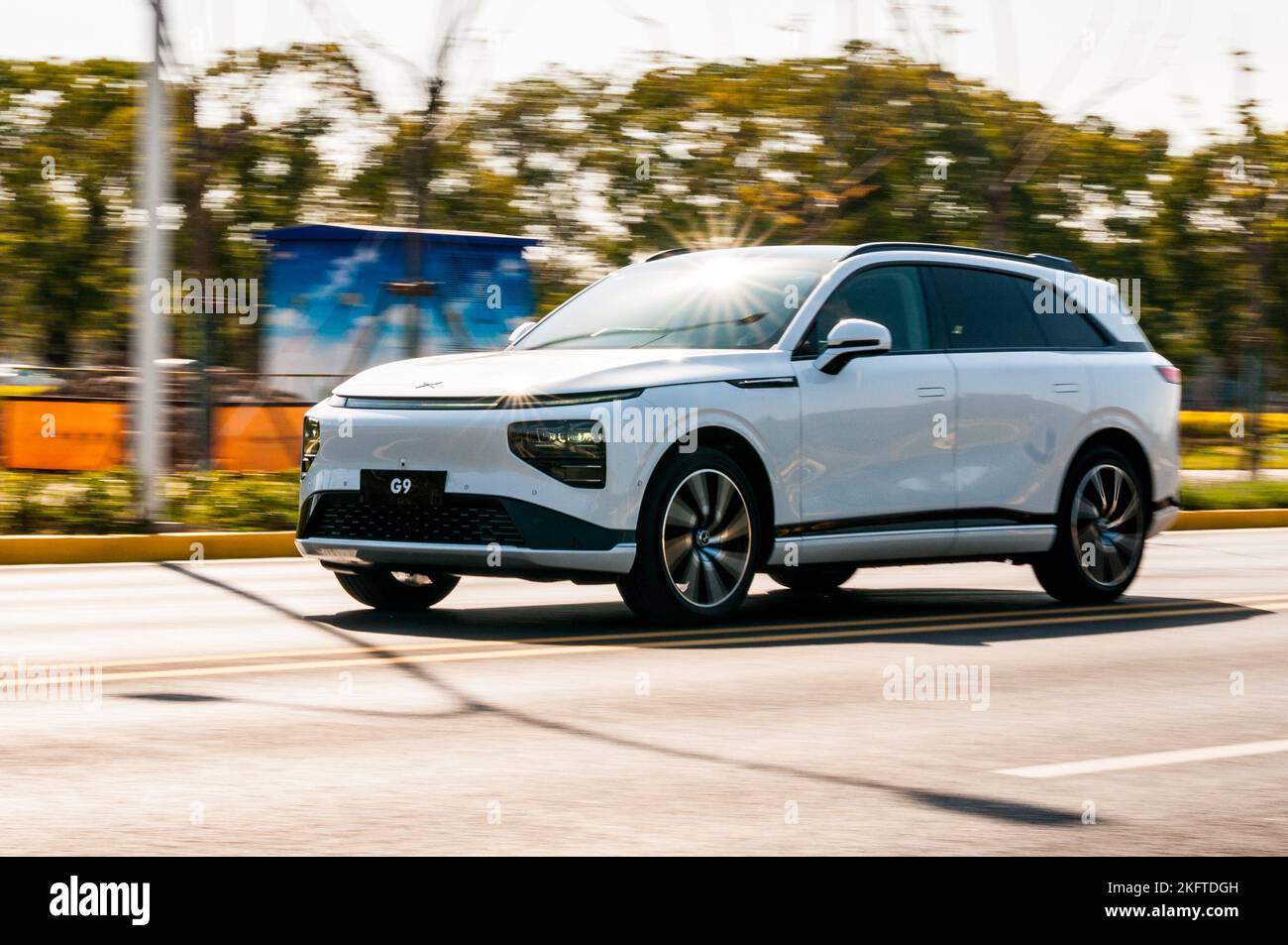Long range 4WD performance version of the XPeng G9 electric SUV being ...
