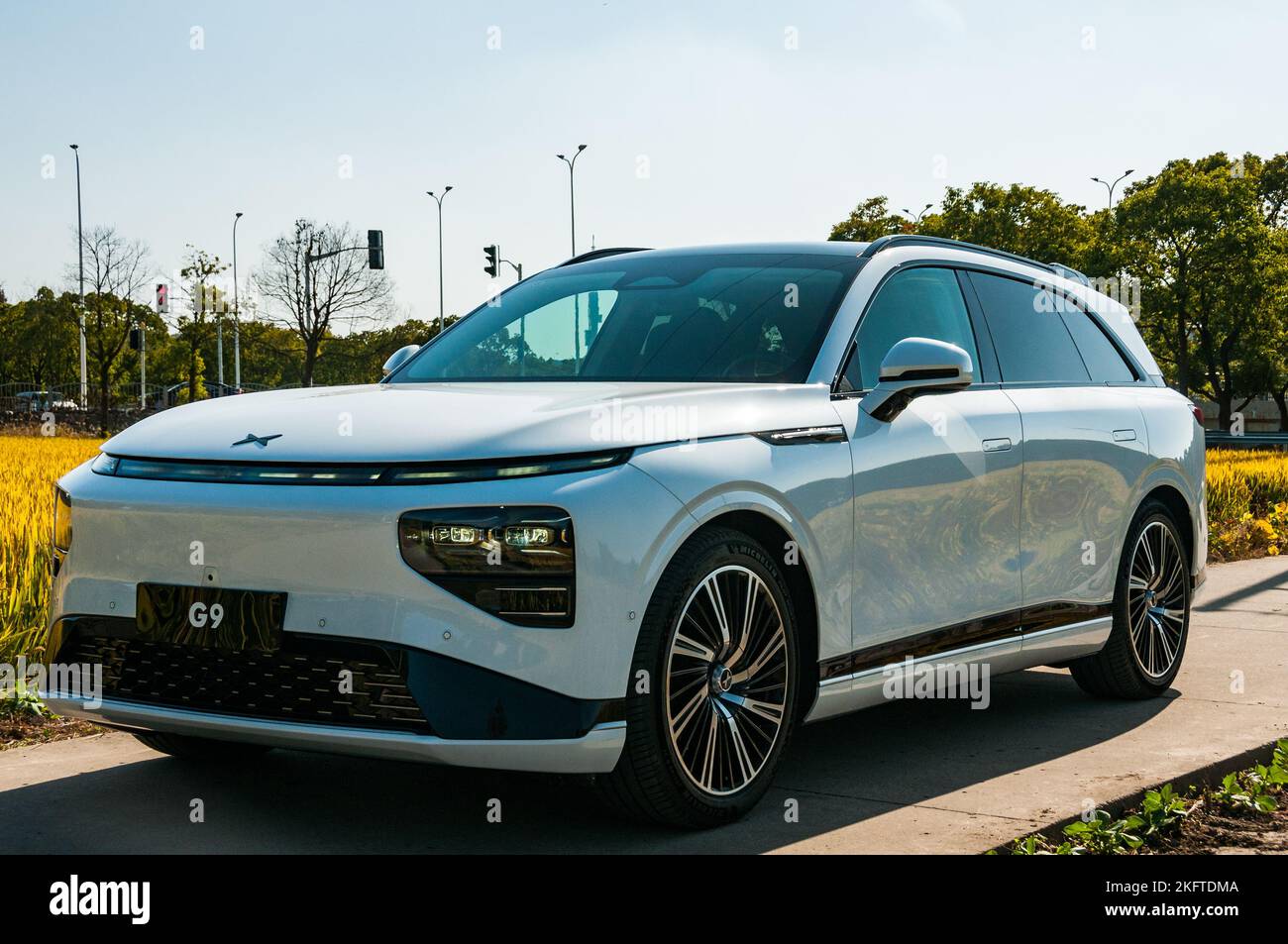 Exterior shot of a long range 4WD performance version of the electric ...