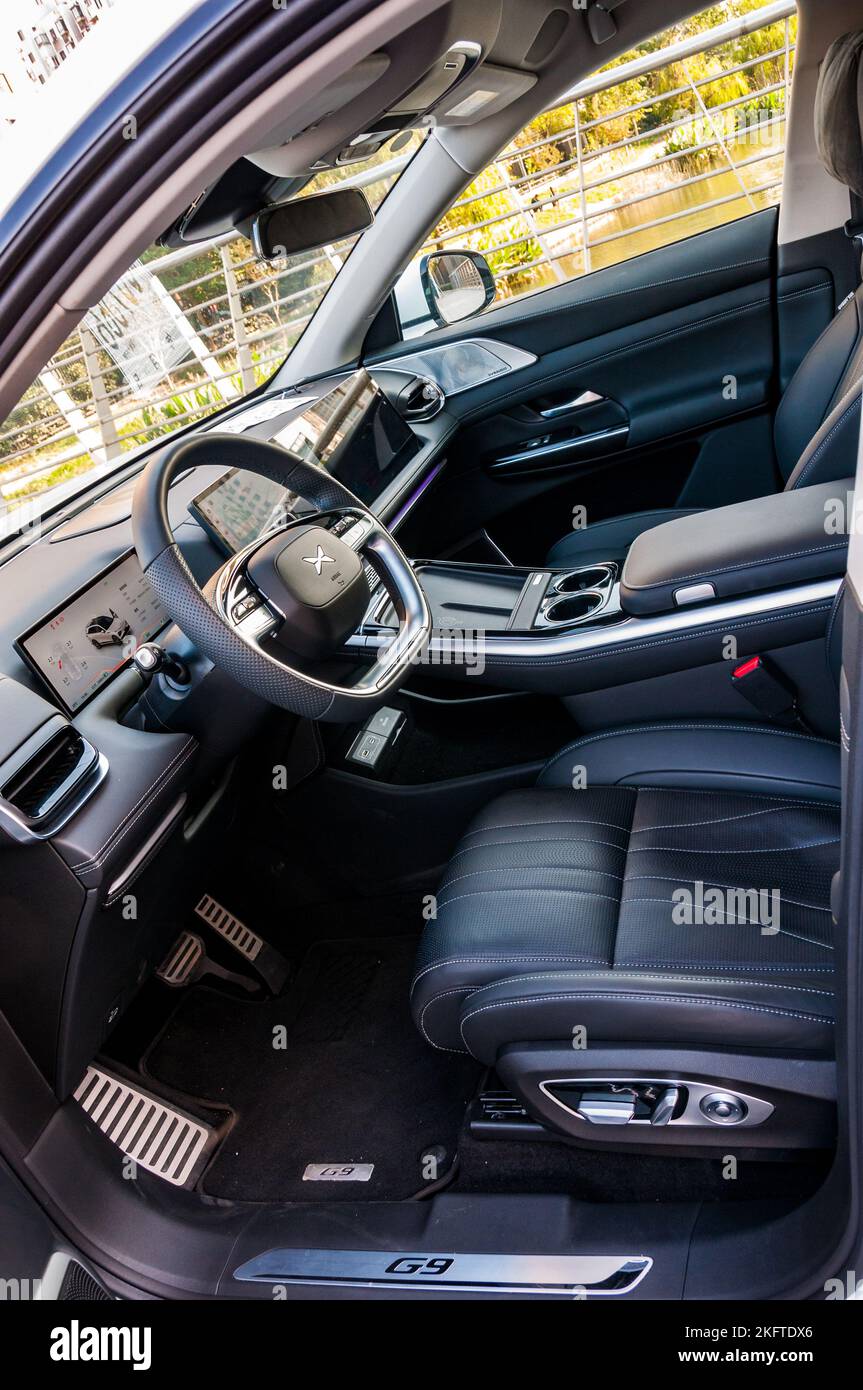 Front seats of a long range 4WD performance version of the electric ...