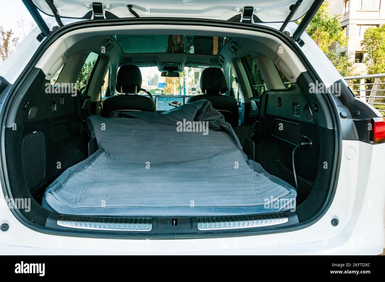 Trunk (boot) of a long range 4WD performance version of the electric ...