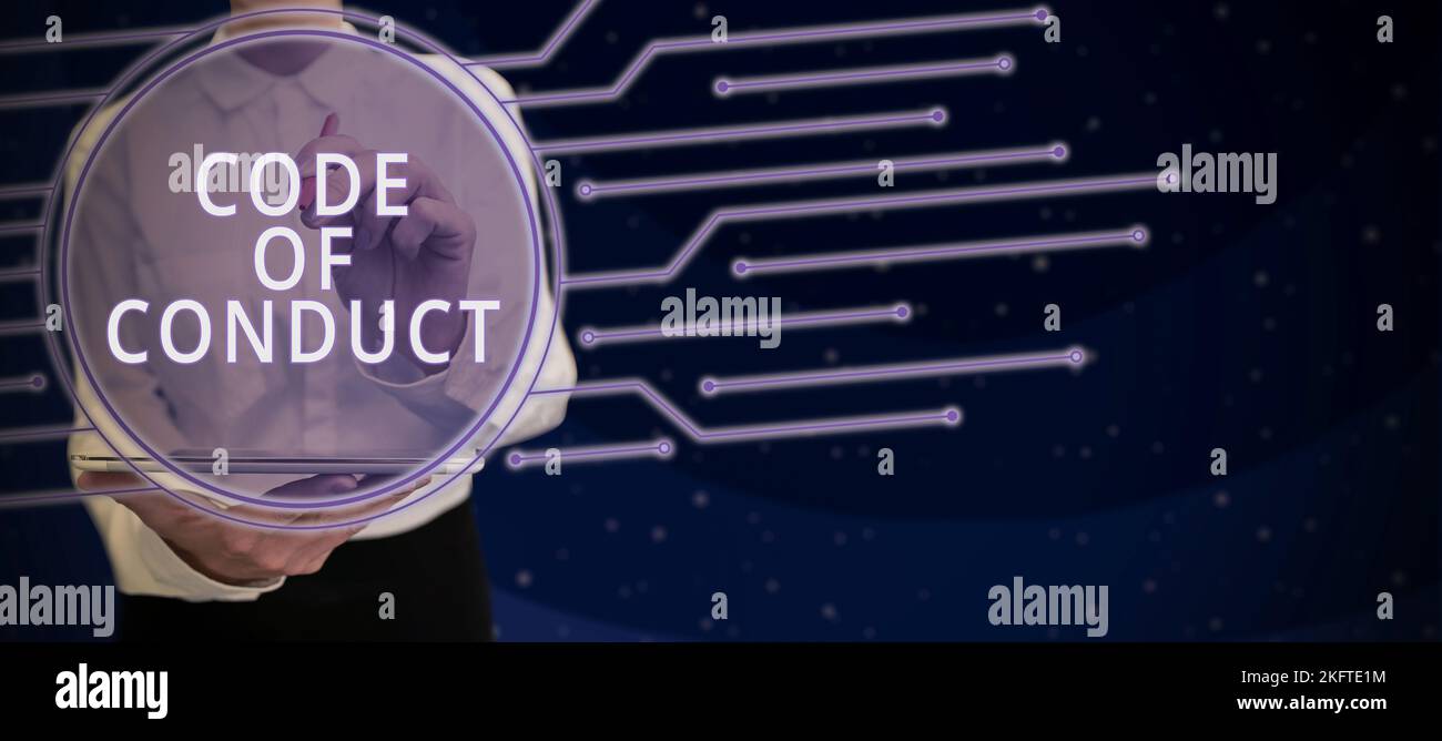 Writing Displaying Text Code Of Conduct Conceptual Photo Ethics Rules Moral Codes Ethical