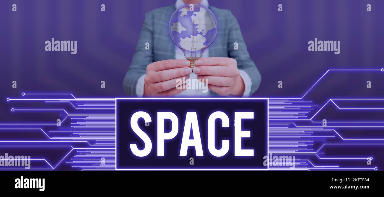 Conceptual caption Space. Business idea continuous area or expanse ...