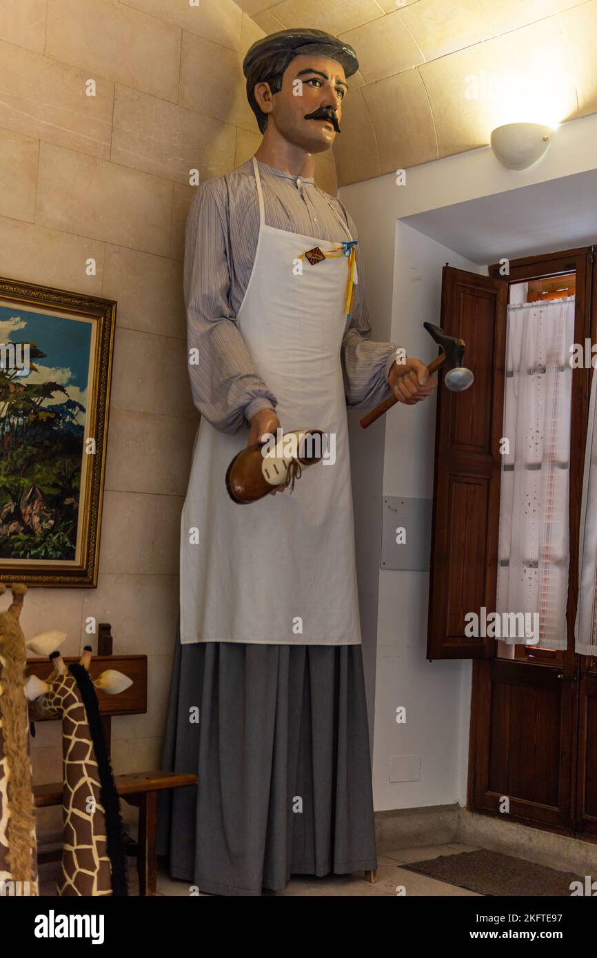 Inca, Spain; october 22 2022: Sculptures of giants of the folklore of ...