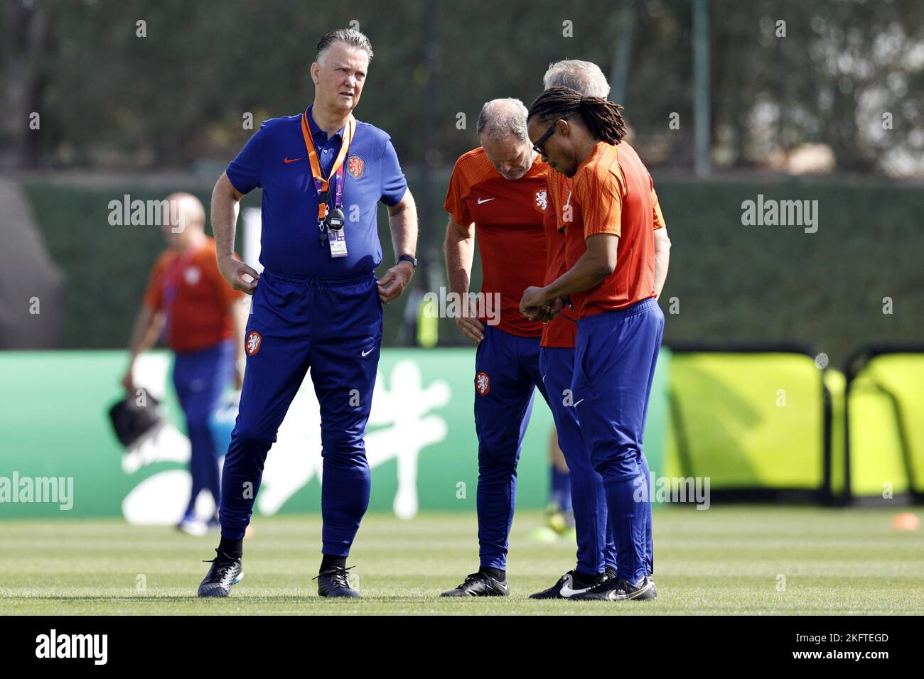 Doha, Qatar. November 20, 2022, DOHA - (lr) Coach Louis van Gaal ...