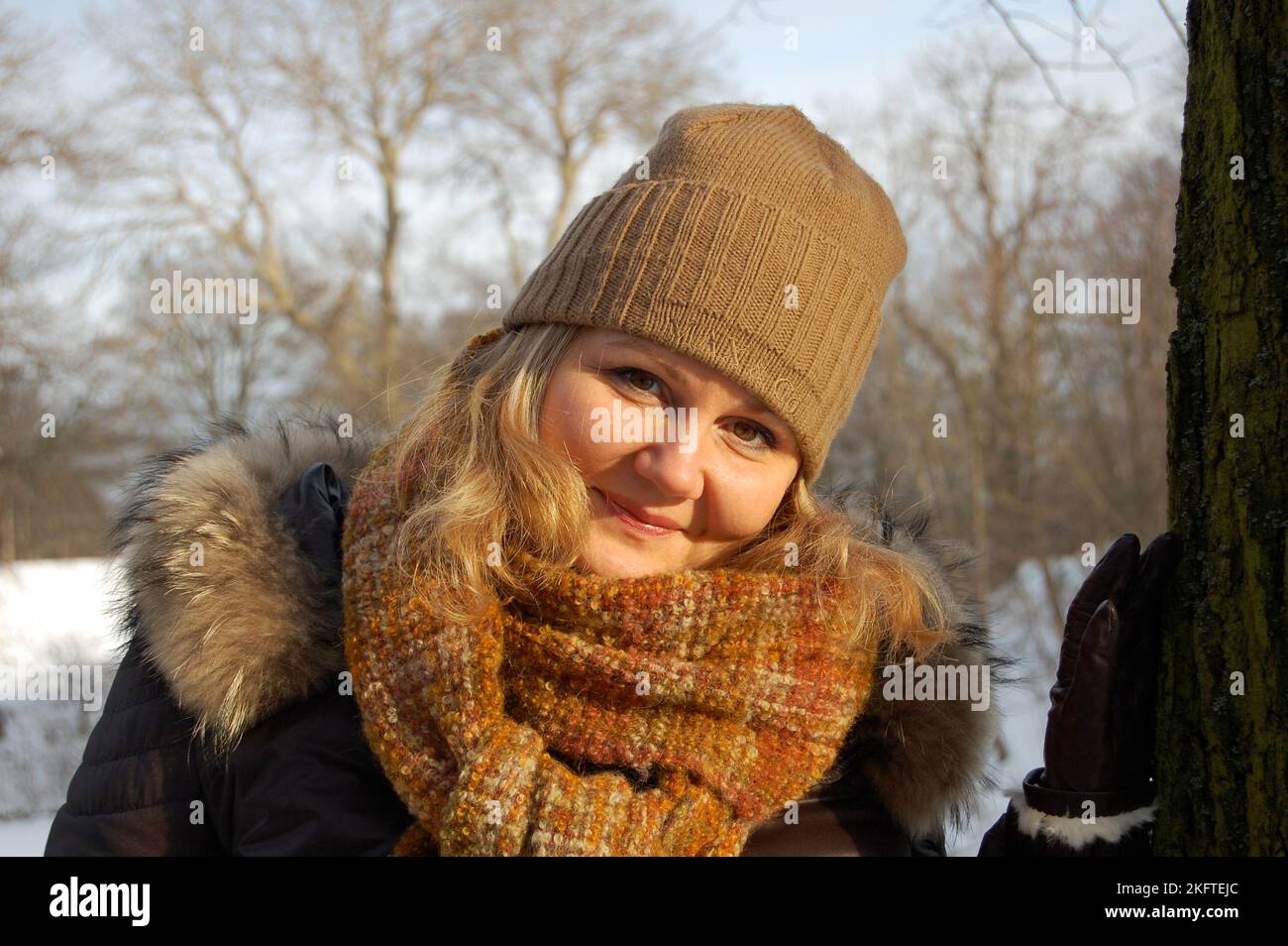 Pretty young woman posing for the camera, smiling blond danish woman ...