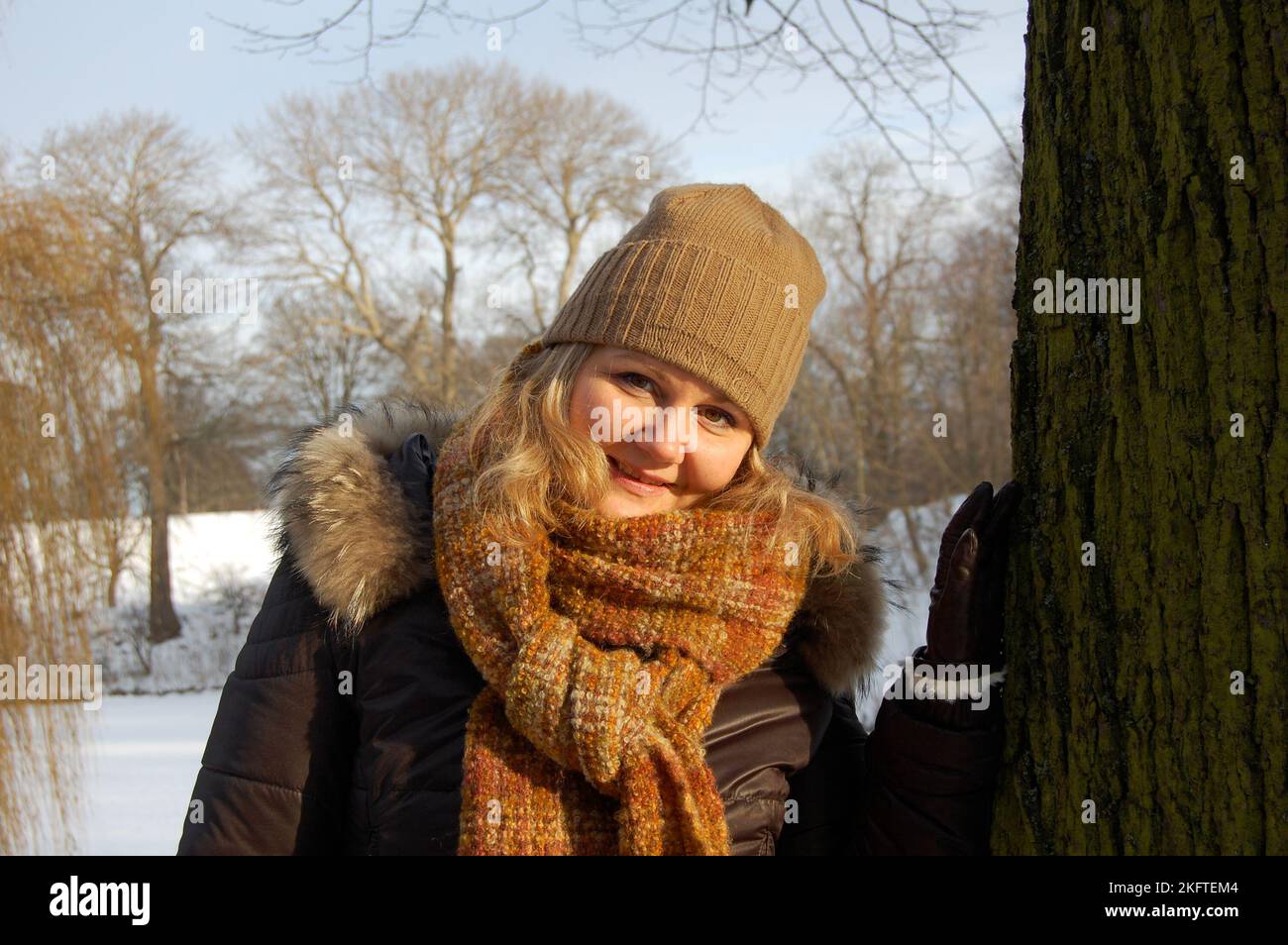 Pretty young woman posing for the camera, smiling blond danish woman ...
