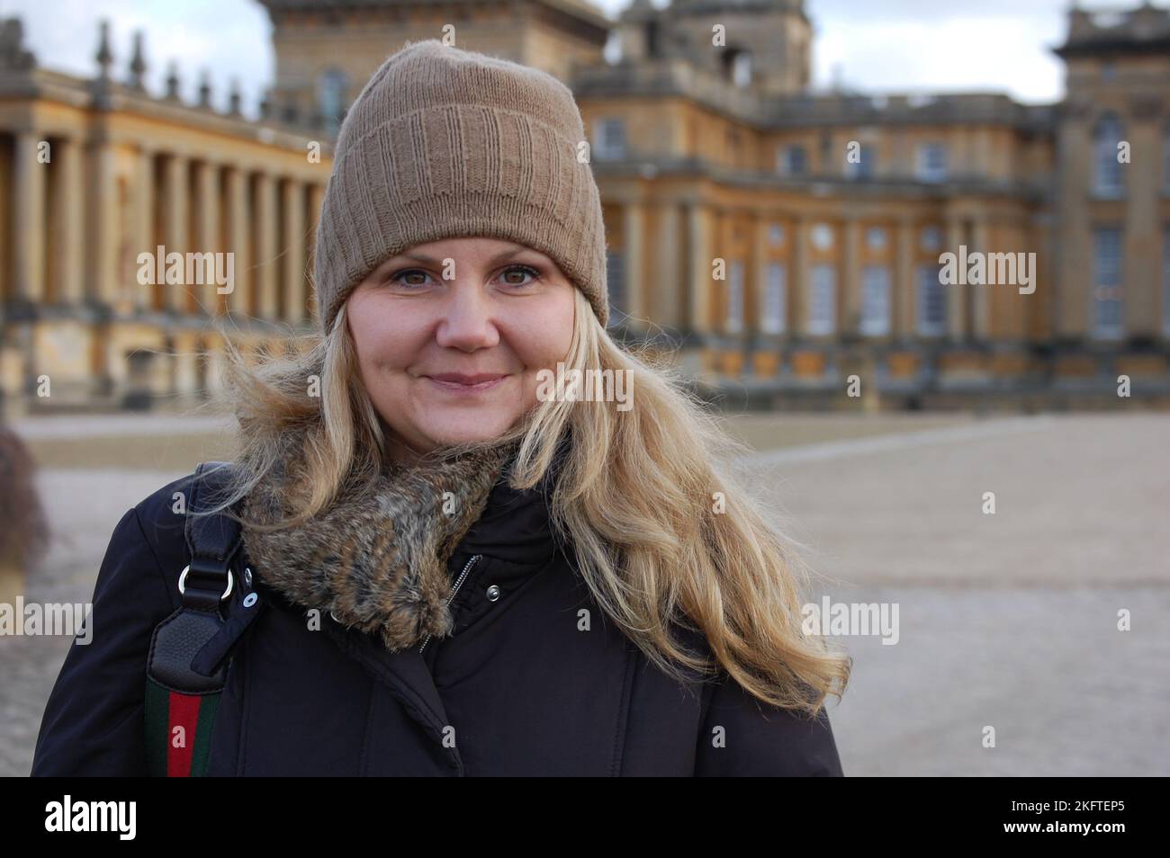 Pretty young woman posing for the camera, smiling blond danish woman ...
