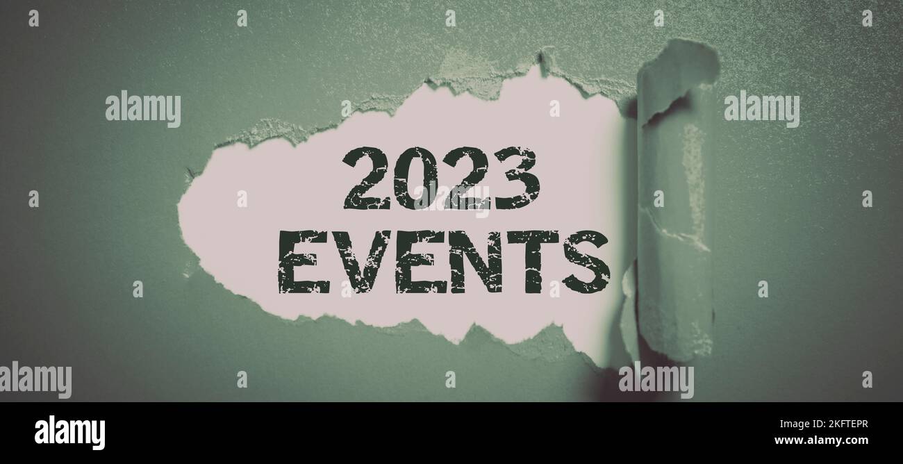 Writing displaying text 2023 Events. Internet Concept New year ...