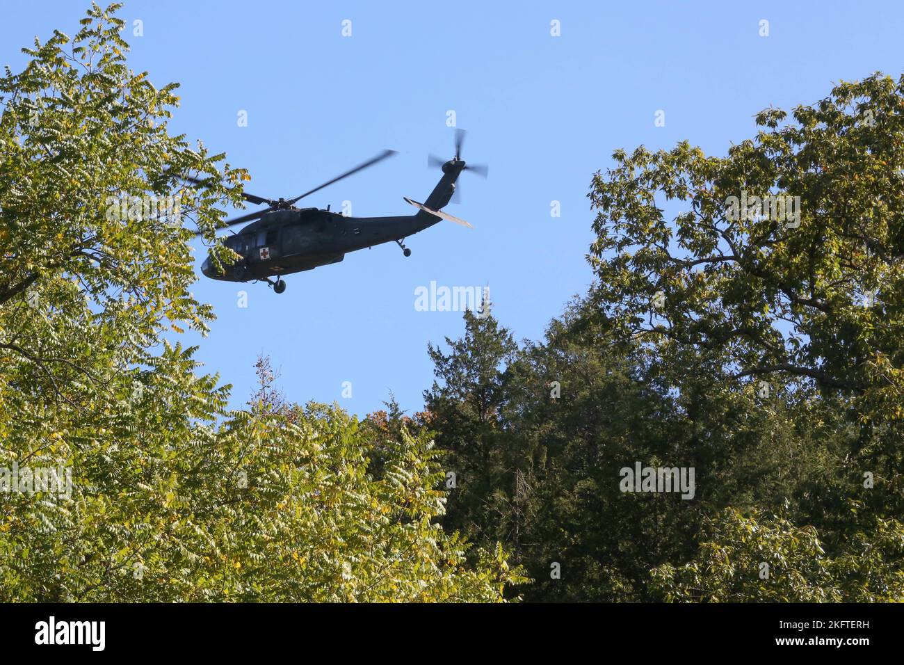 Joint training exercise with Det 2. 6 Co. 3/238th AVN MEDEVAC, Cox ...