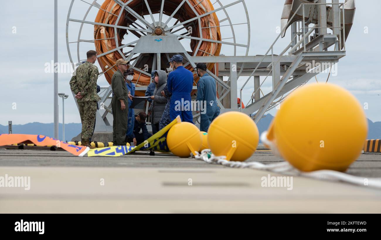 U.S. Navy Chief Petty Officer Juan Vigil, the harbor master of Marine ...