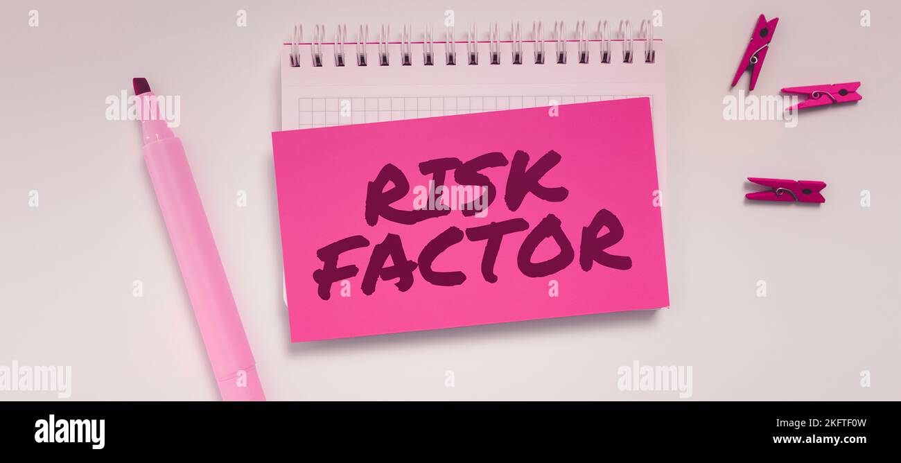 Conceptual display Risk Factor. Conceptual photo Something that rises ...