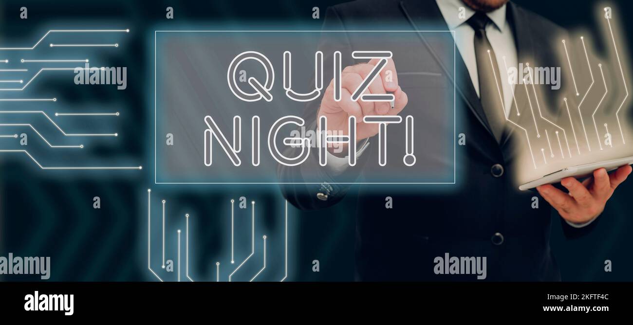 Conceptual caption Quiz Night. Internet Concept evening test knowledge ... Conceptual caption Quiz Night. Internet Concept evening test knowledge ...