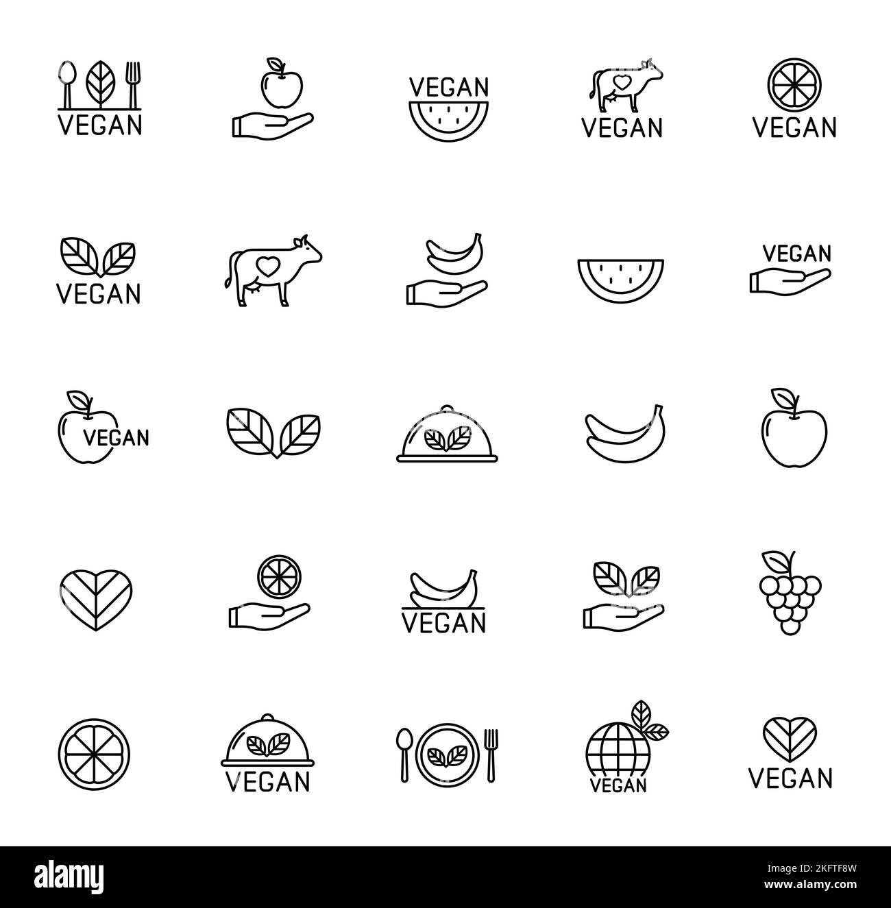 vegan line vector icons isolated on white Stock Vector Image & Art - Alamy vegan line vector icons isolated on white Stock Vector Image & Art - Alamy