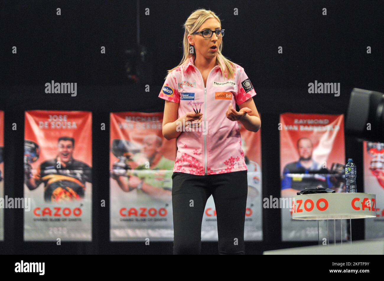 WOLVERHAMPTON, ENGLAND - NOVEMBER 12: Fallon Sherrock of England during ...