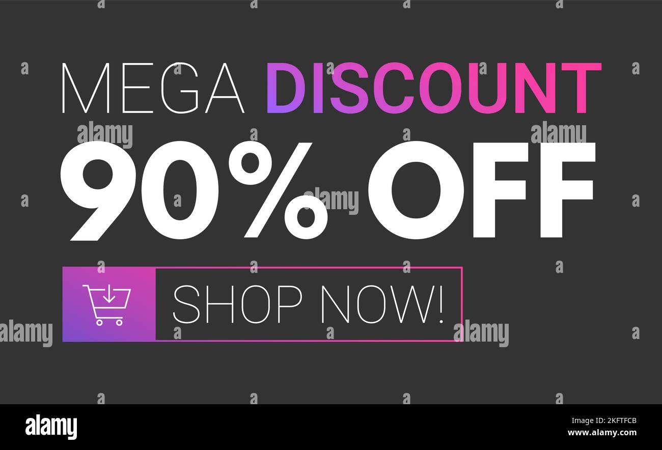 Mega sale 90 percent Stock Vector Images - Alamy