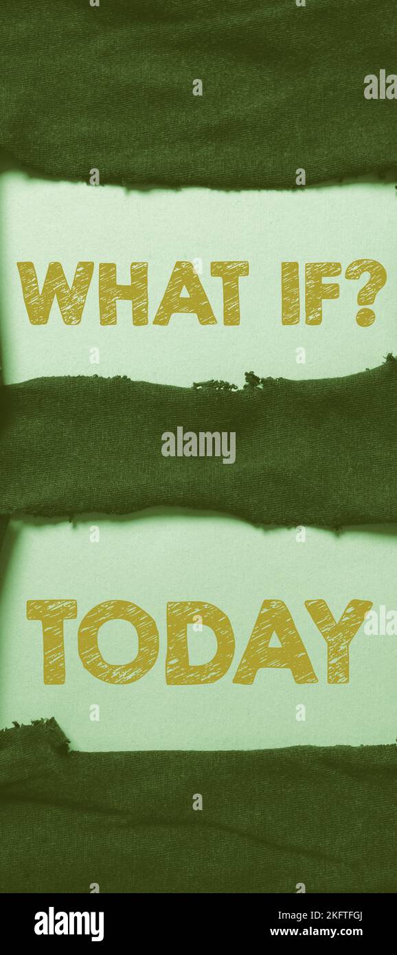 Conceptual display What If. Business showcase Study all possibilities ...