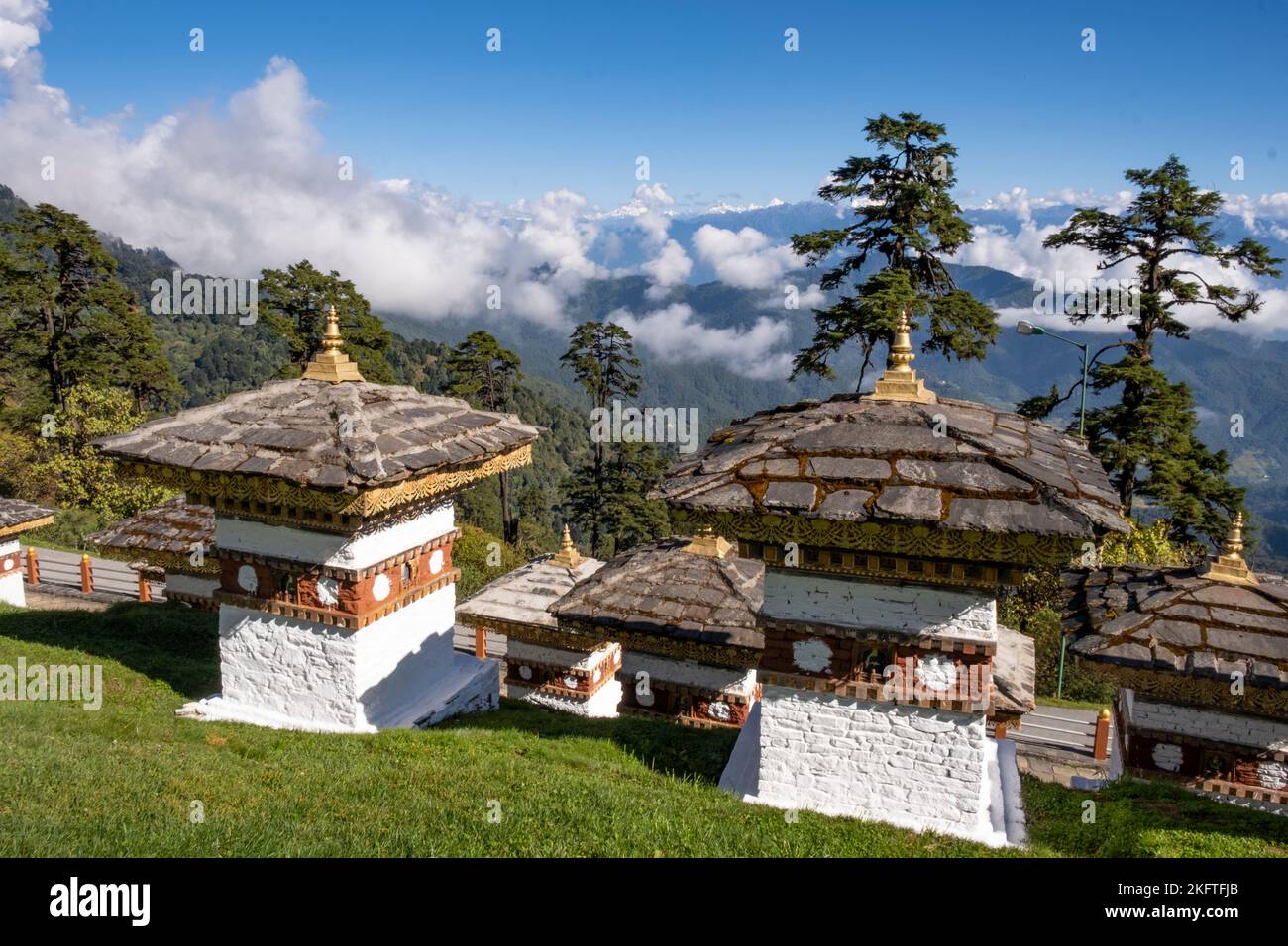 Dochula Pass Stupas in Bhutan Stock Photo - Alamy