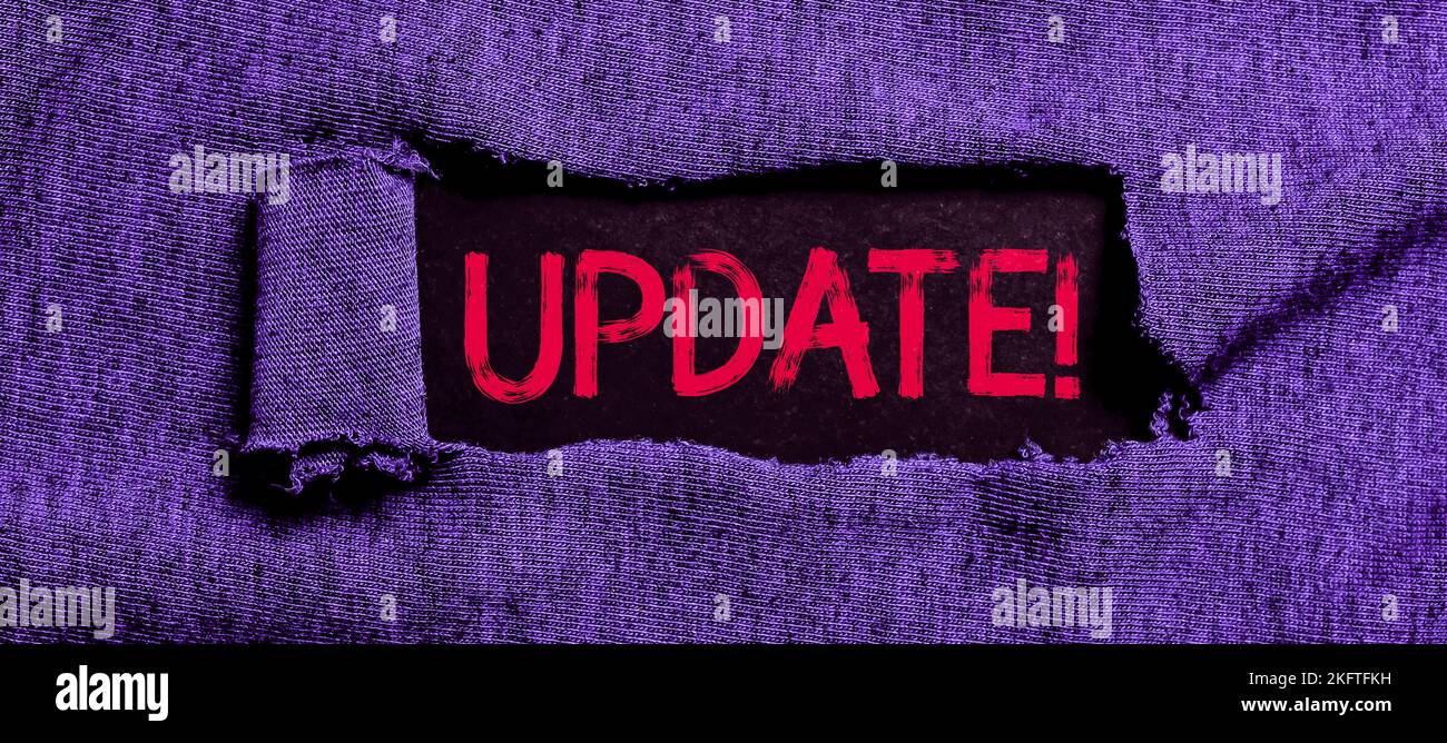 Sign displaying Update. Business concept Up to date Make something more ...