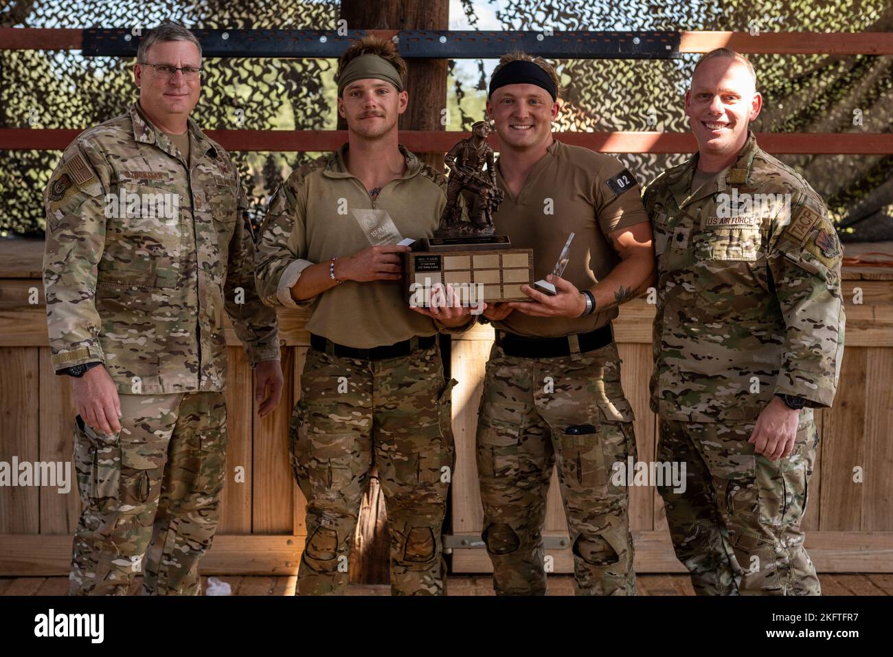 U.S. Air Force Senior Airman Kelsey Minnick, middle left, and Senior ...