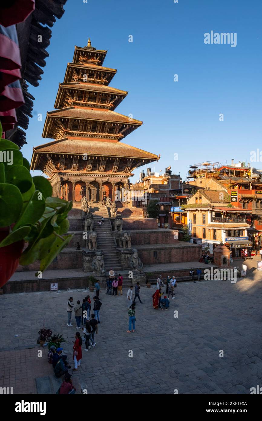 Nyatapola Temple in Bhaktapur City of Nepal Stock Photo - Alamy