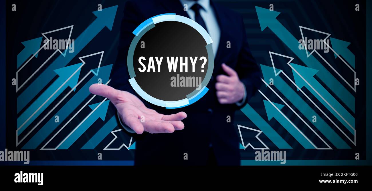 Conceptual caption Say Why. Business showcase Give an explanation ...