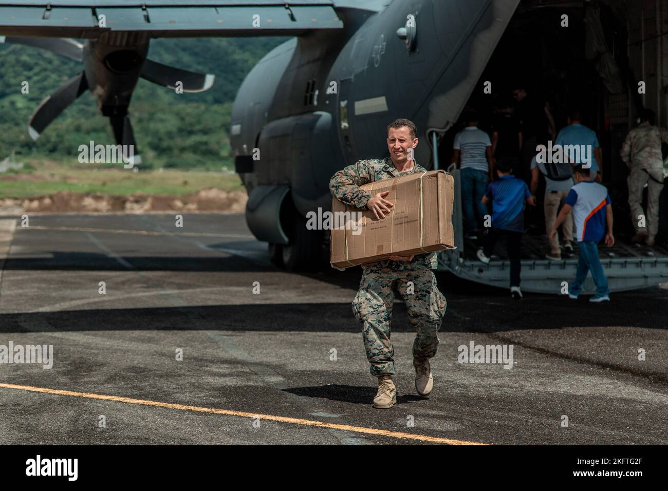 U.S. Marine Corps Staff Sgt. Wayne Knight with Air Naval Gun Fire ...