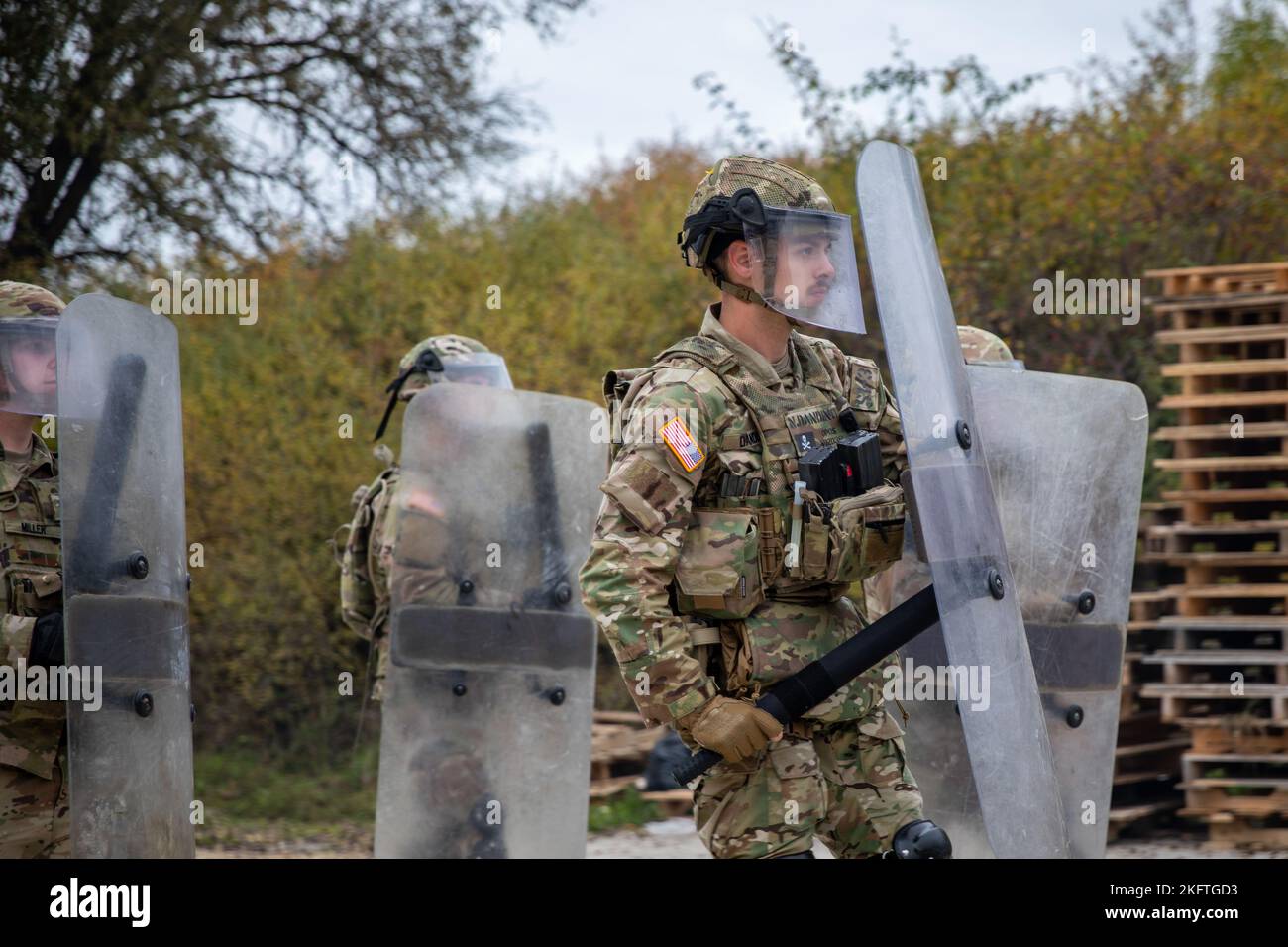 Soldiers of the 2nd of the 151st Infantry Battalion, from the Indiana ...