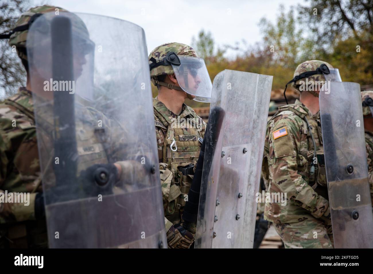 Soldiers of the 2nd of the 151st Infantry Battalion, from the Indiana ...