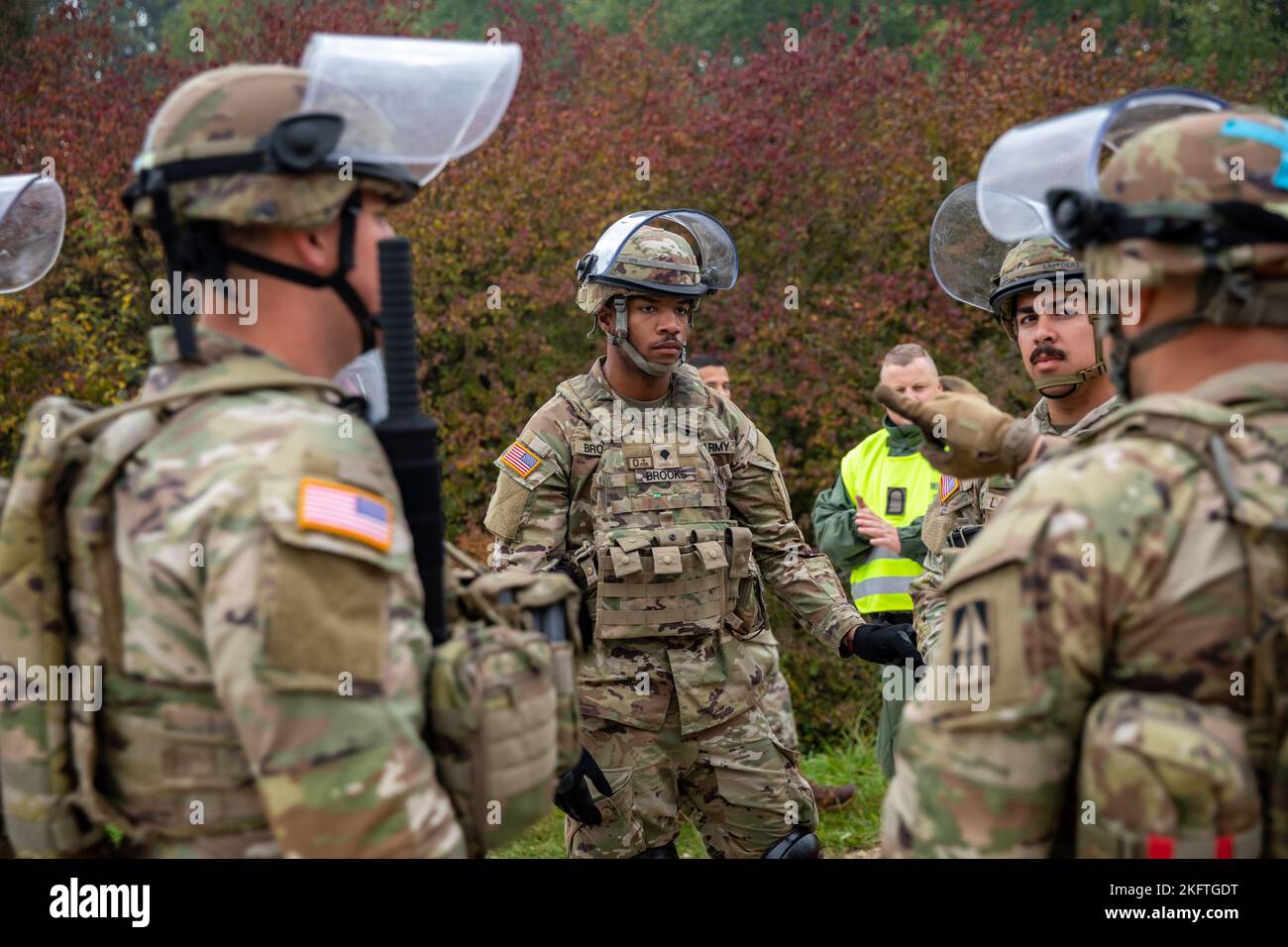 Soldiers of the 2nd of the 151st Infantry Battalion, from the Indiana ...