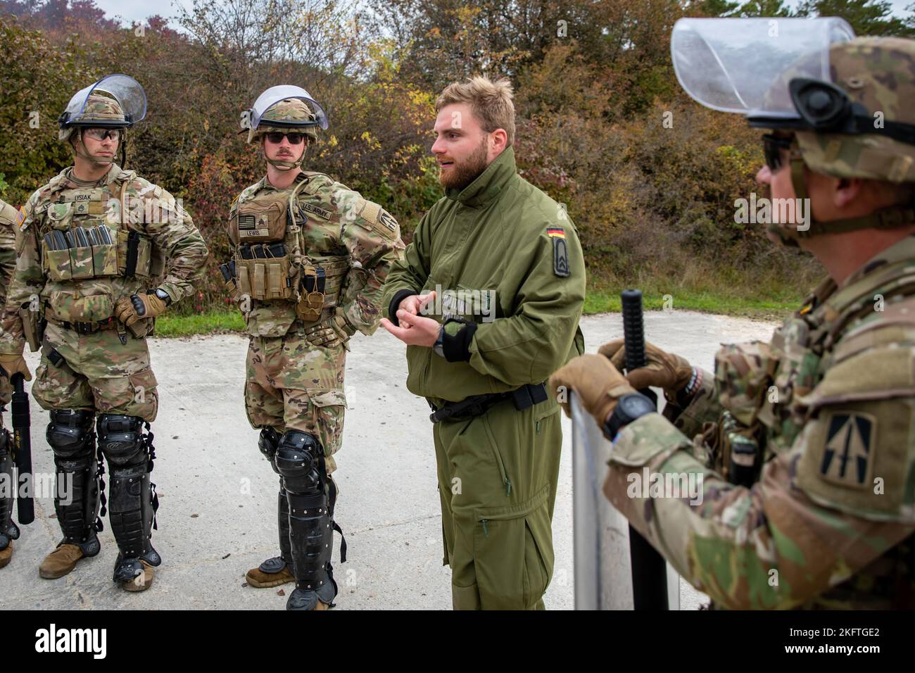 Soldiers of the 2nd of the 151st Infantry Battalion, from the Indiana ...