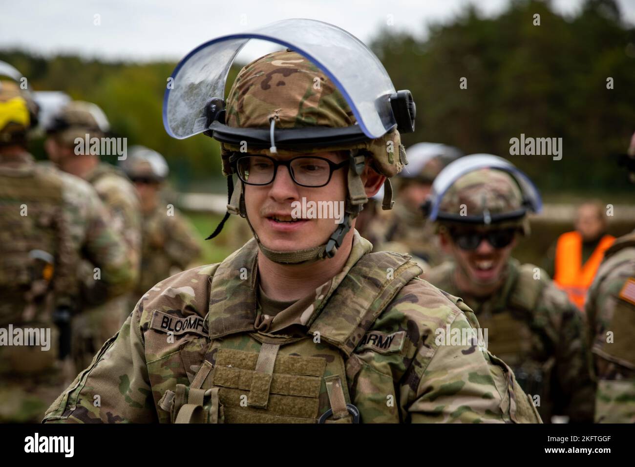 Soldiers of the 2nd of the 151st Infantry Battalion, from the Indiana ...