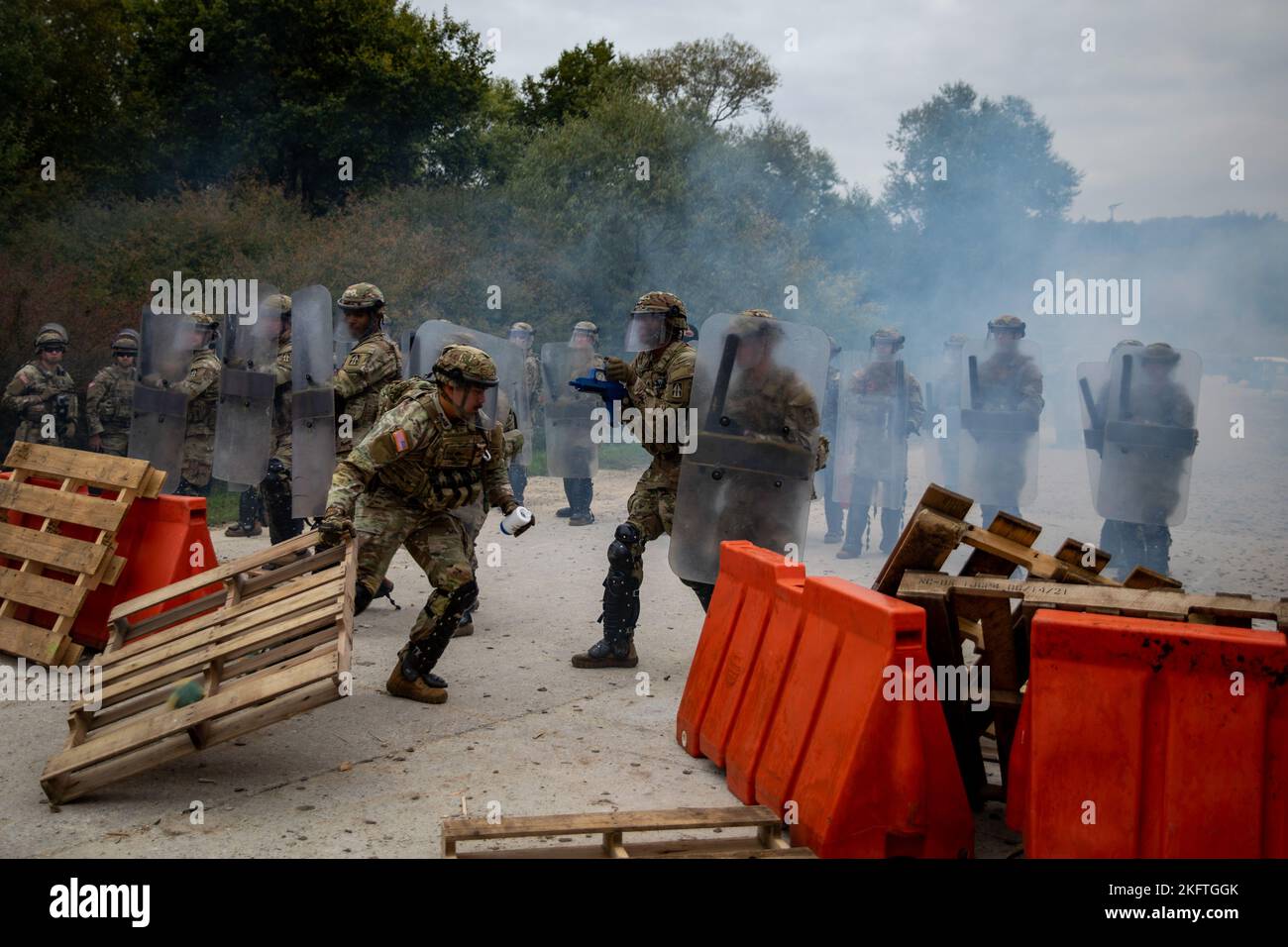 Soldiers of the 2nd of the 151st Infantry Battalion, from the Indiana ...