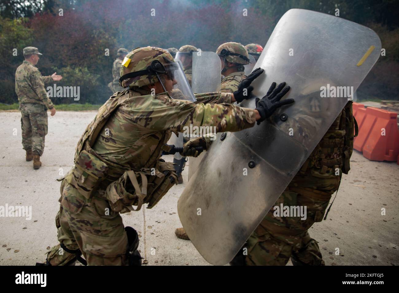 Soldiers of the 2nd of the 151st Infantry Battalion, from the Indiana ...