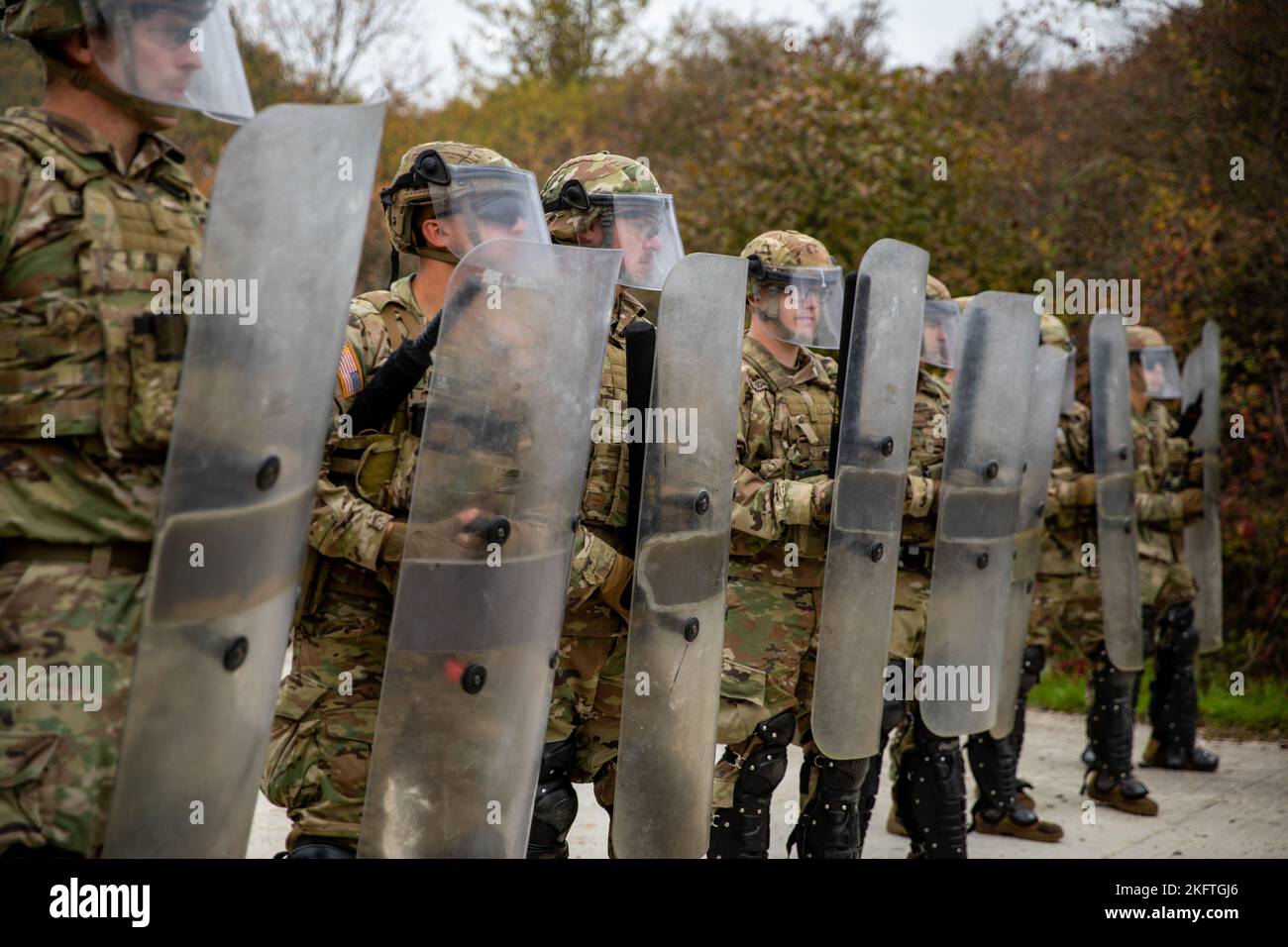 Soldiers of the 2nd of the 151st Infantry Battalion, from the Indiana ...