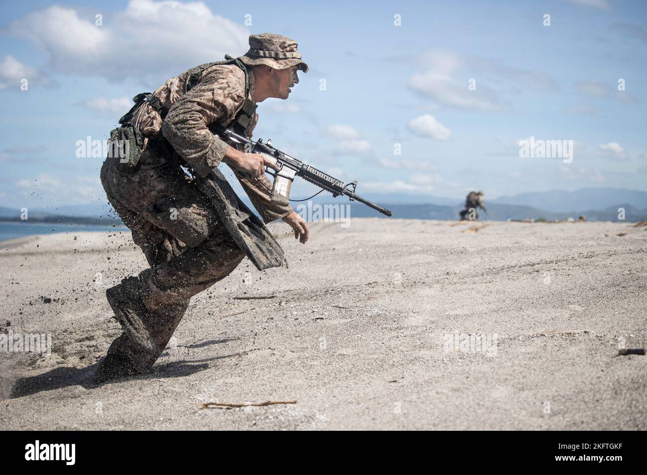 U.S. Marine Corps Lance Cpl. Kody Morgan, a scout swimmer with ...