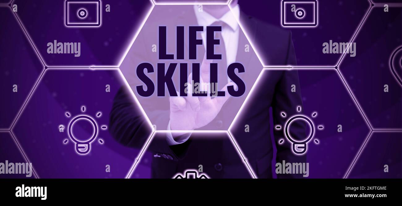 Text sign showing Life Skills. Business idea that is necessary or ...