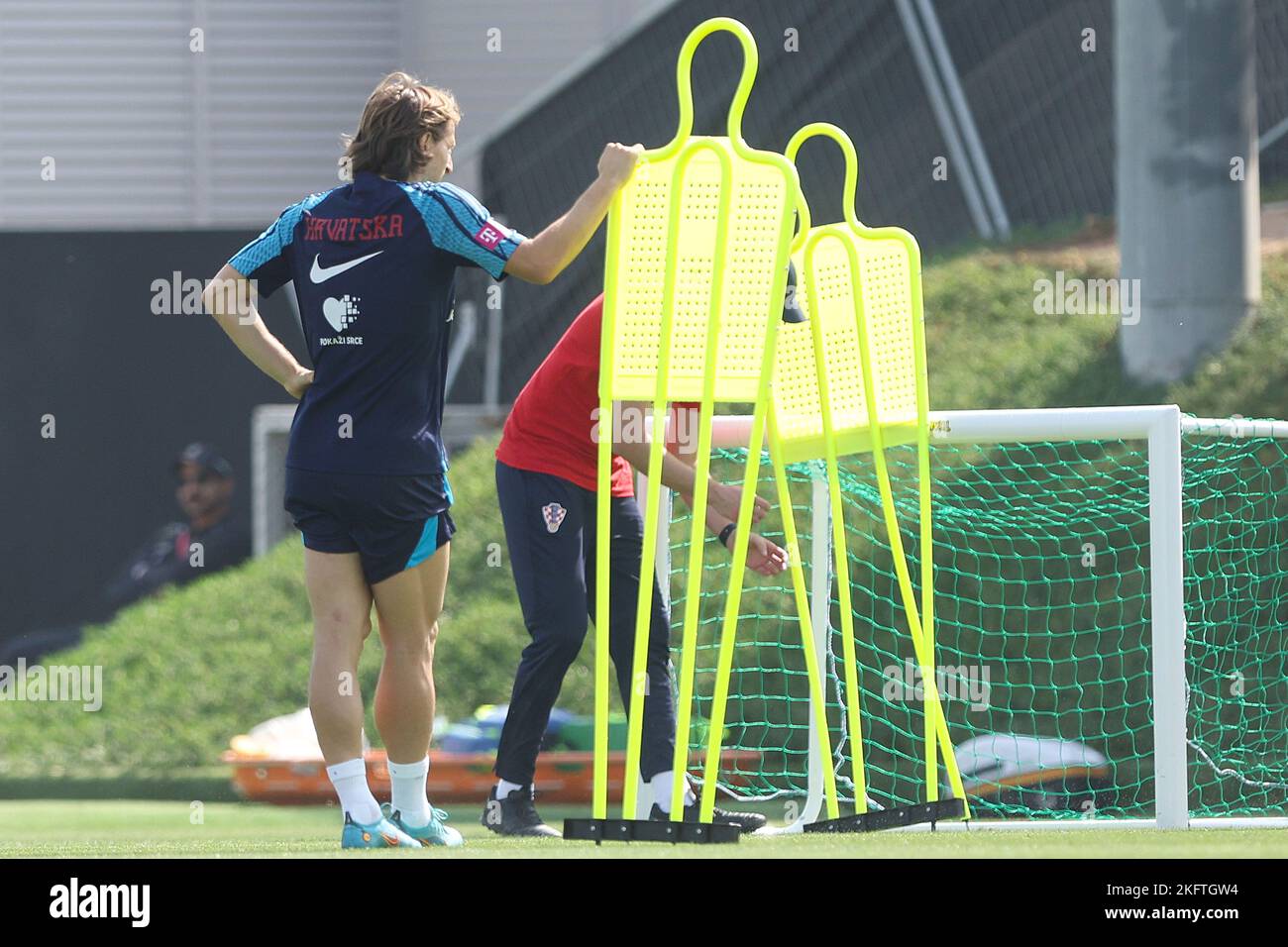 Doha, Qatar on November 20, 2022. Luka Modric during the training of ...