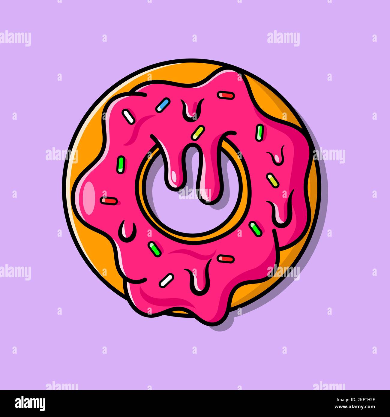 Jam doughnut isolated Stock Vector Images - Alamy