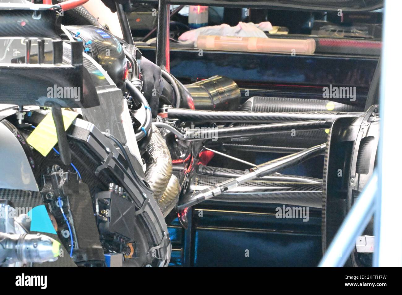 ABU DHABI, 19/11/2022, Mercedes AMG F1 Team W13, mechanical detail of ...