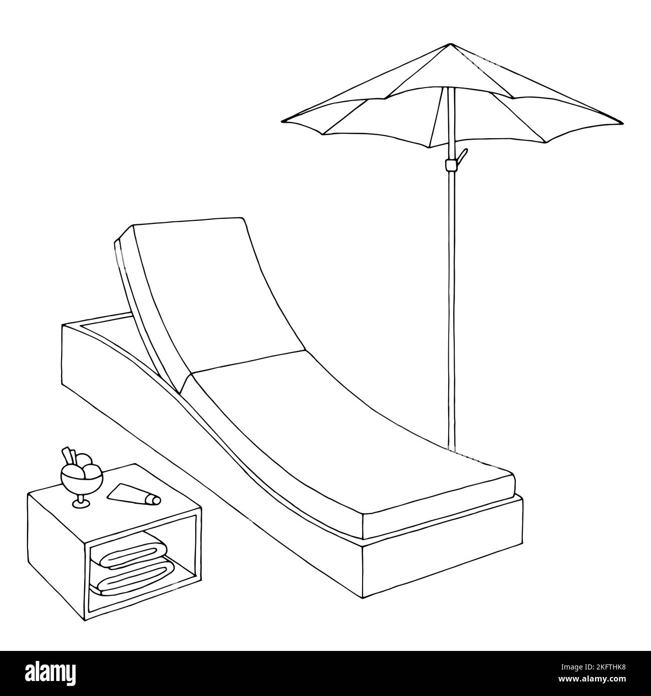 Resort bed Stock Vector Images - Alamy