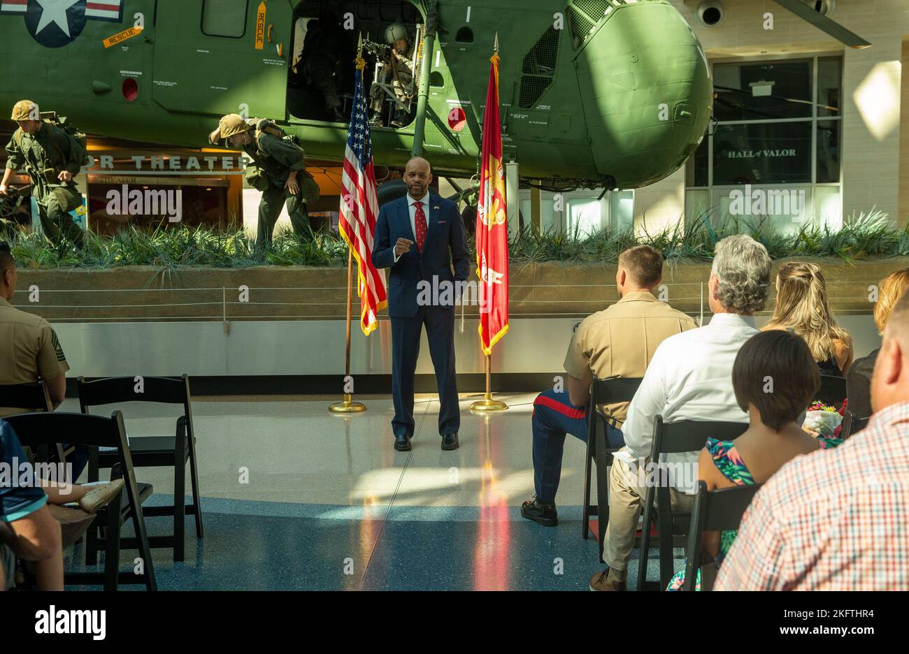 Retired U.S. Marine Corps Chief Warrant Officer 4 Jerome Foreman speaks ...