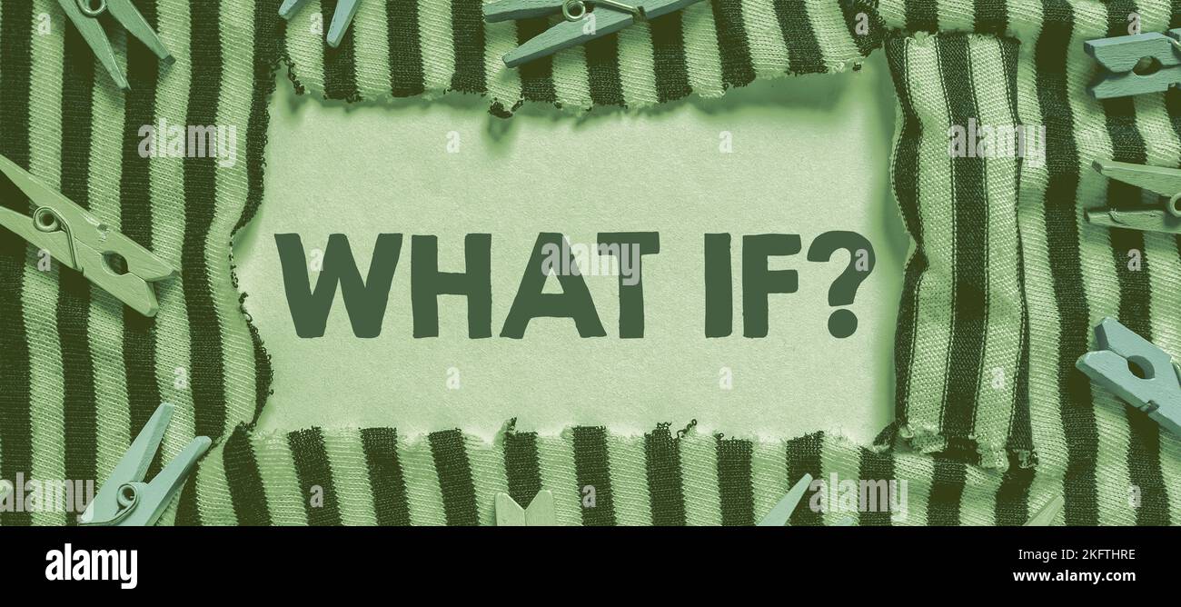 Text showing inspiration What If. Business approach Study all ...