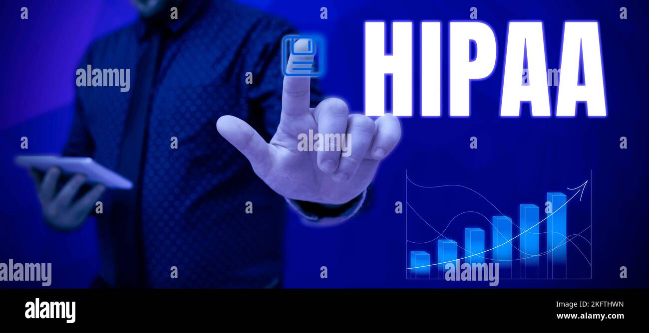 Sign displaying Hipaa. Business approach Acronym stands for Health ...
