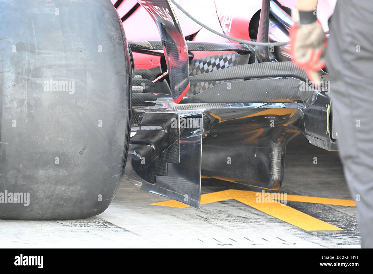 ABU DHABI, 19/11/2022, Scuderia Ferrari F1-75, mechanical detail of ...