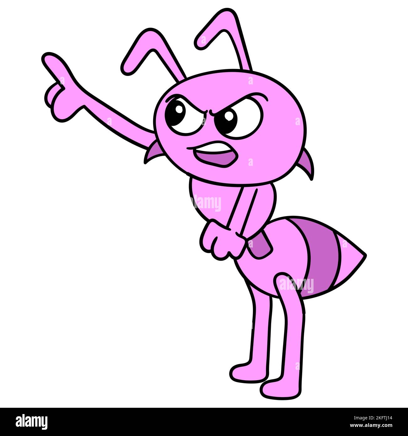 A cartoon character drawing vector illustration on a white background ...