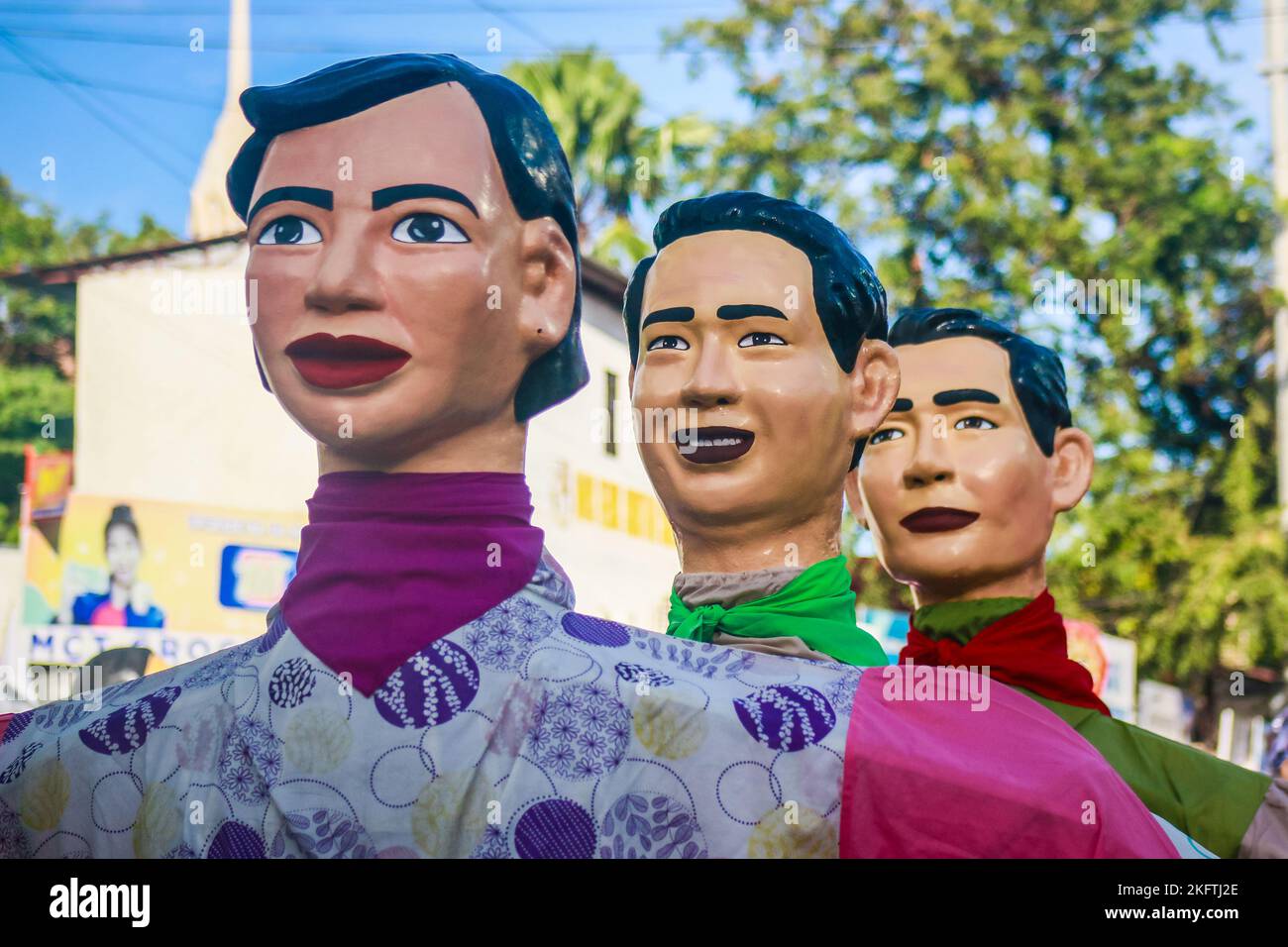 Angono, Philippines - 20 Nov 2022, Papier-mache giants line up on the ...